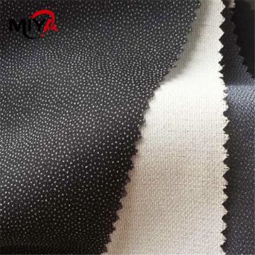 Quality Water Jet Plain Weaving Fusing Interlining Fabric PA Double Dot for sale