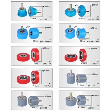 Quality Low Noise Rubber Roller Wheel For Veneer Auto Wrapping Machine for sale