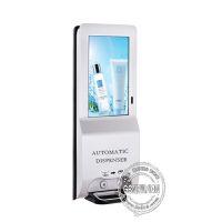 Quality 21.5 Inch Touch Screen Kiosk LCD Digital Billboard With 1000ML gel Automatic Hand Sanitizer Dispenser LCD Display for sale