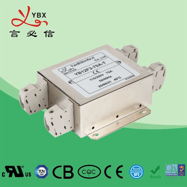 Quality Three Phase Emi Filter Rated Current 1-50A Environmental Temperature 40°C for sale