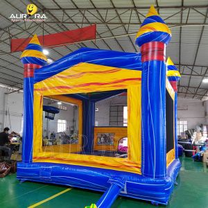 Quality Blue Marble Inflatable Bouncy Castle PVC Commercial Bounce House Jumping Castle for sale