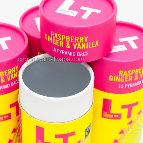 Quality Recyclable Paper Tube Tea Packaging 63mm Diameter Offset Printing for sale
