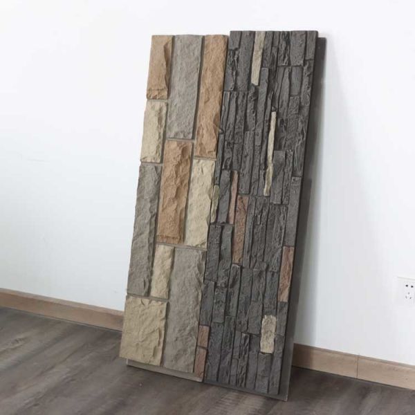 Quality Polyurethane PU Stone Panel Wall Faux Lightweight 120 * 60cm for sale