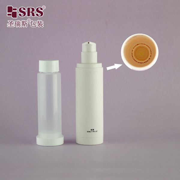 Quality Empty Frosted White Replaceable Lotion Bottle Replacement Airless Pump Bottle for sale
