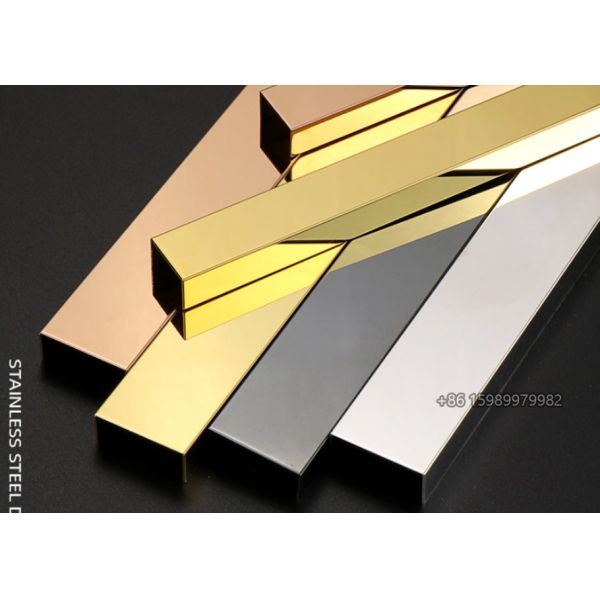 Quality Electroplating Stainless Steel U Profile , U Moulding Trim SUS316 Material Anodized for sale