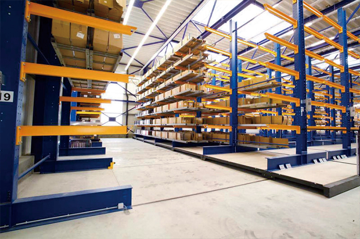 Electric Mobile Cantilever Racking System