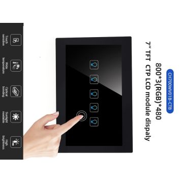 Quality 8080 Interface TN 7 Inch TFT LCD Display Module Driver IC GT911 for sale