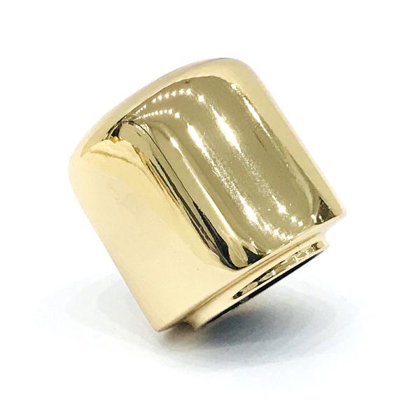 Quality Metal Classic Gold Finished Zamac Perfume Bottle Caps for sale