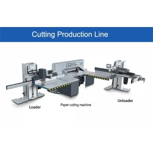 Quality Automatic Online Paper Pile Cutter Guillotine Jogger With Loader Lifter for sale