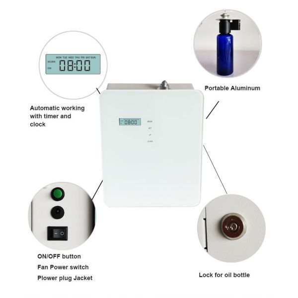 Quality Wall Mounted Aroma Machine with 300CBM Coverage and Silent Operation for for sale