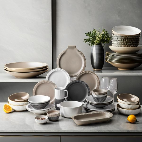 Quality Relief Pattern Disposable Matte Glaze Plates Nordic-Inspired Modern Ceramic for sale