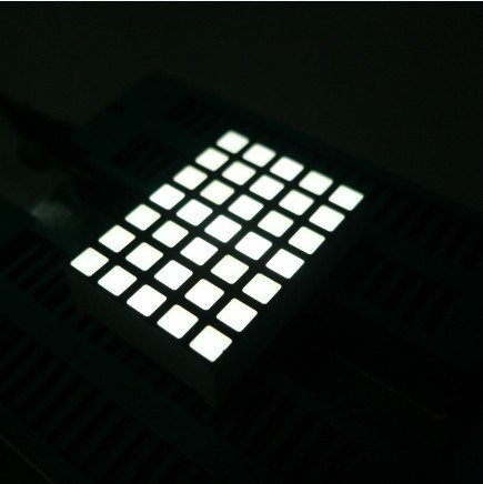 Quality Ultra Bright Red 5x7 Dot Matrix LED Display 22x30x10mm Row Cathode Column Anode for sale