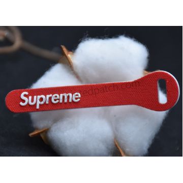 Quality OEKO-TEX 2mm Relief Screen Printed Patches 2D Twill Fabric Labels for sale