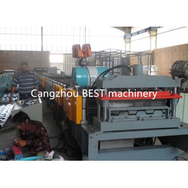 Quality Steel Structure Galvanized Floor Deck Roll Forming Machine With Highly Speed for sale