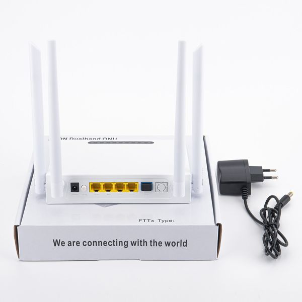 Quality HiOSO Dual Band ONU 4GE WIFI Plastic Casing XPON ONU For FTTH FTTO Solution for sale