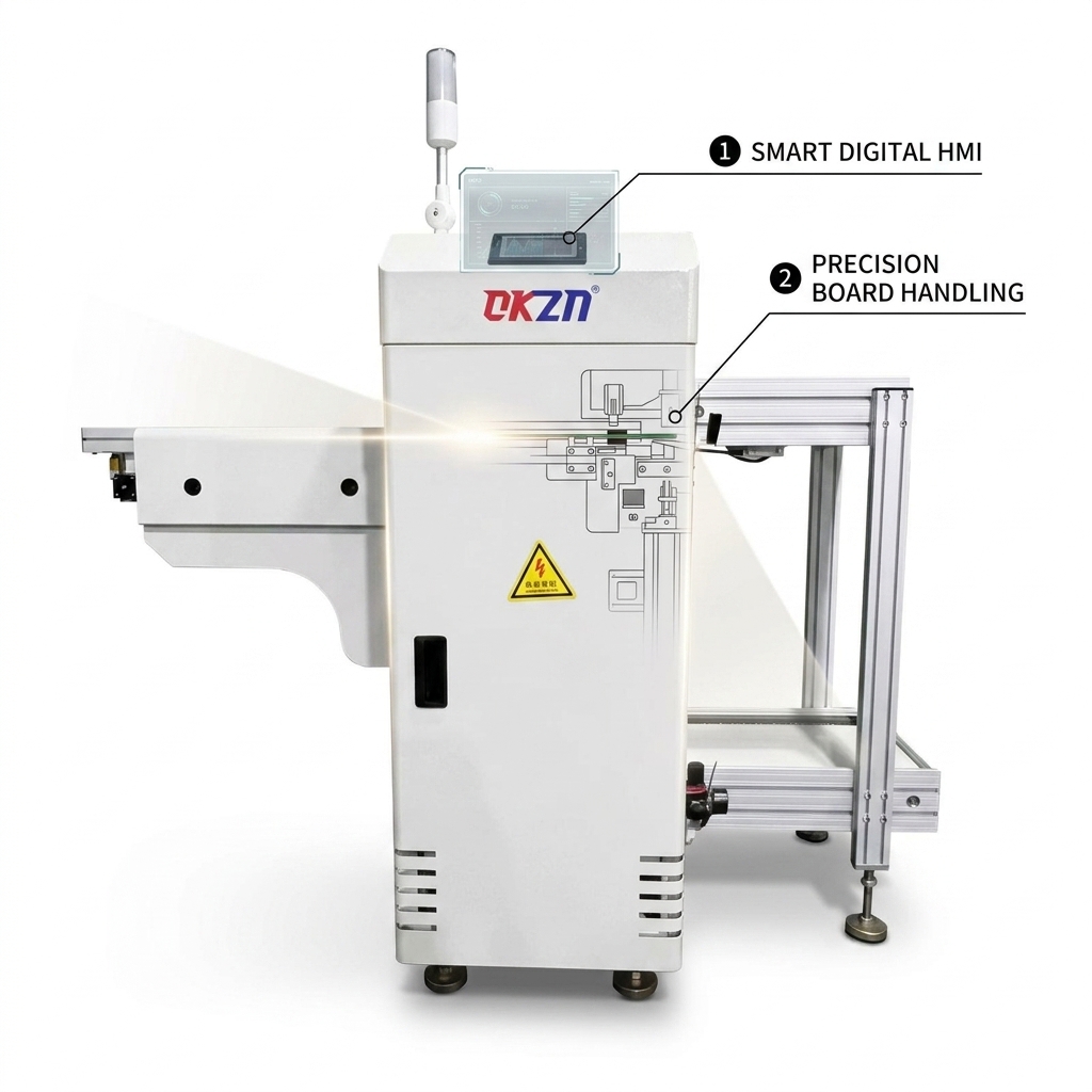 Quality SMT PCB Unloader / Down Loader , PCB Magazine Unloader for sale
