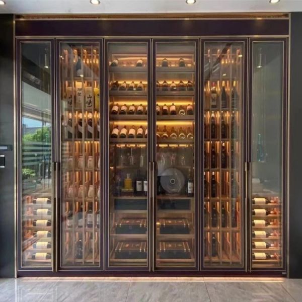 Quality Temperature Controlled Wine Fridge Decorative Metalwork For Restaurant for sale