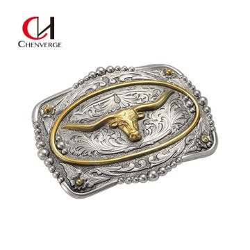 Quality Zinc Alloy Metal Plate Belt Buckles Thickness 4mm Anti Erosion for sale