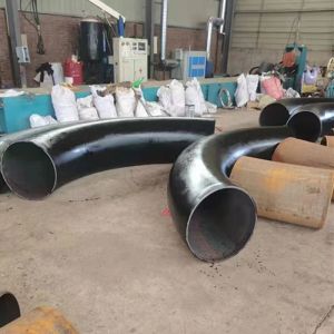 Quality ASME B16.9 Carbon Steel Bend Dsaw Sch40 90 Degree 5D Black Pipe Fitting for sale