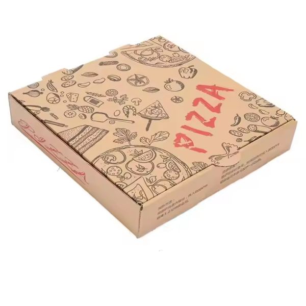 Quality Recycling Pizza Boxes Eco-Friendly Customizable Fast Food Packaging Free Design for sale