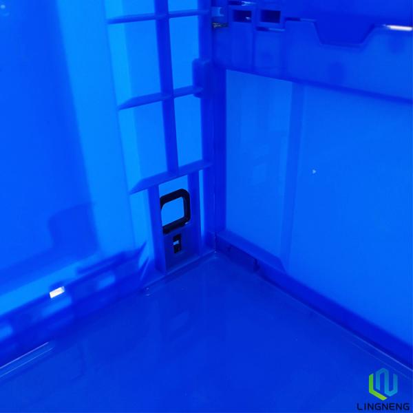 Quality 70 Liter Blue Plastic Foldable Container Collapsible Storage Box Without Lid for sale