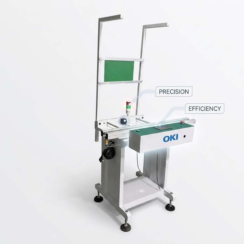Quality SMT Monorail PCB Conveyor With Automatic Width Adjustment And 4mm Pulley Drive For Adjustable Conveying Height for sale