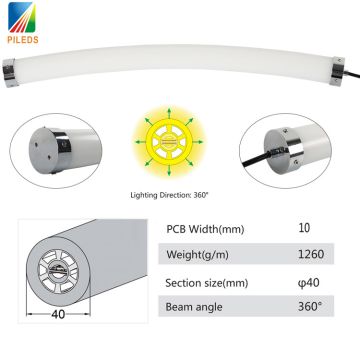 Quality Silicon Glue 360 Degree Neon Flex , LED Neon Rope Light With 40MM Diameter for sale