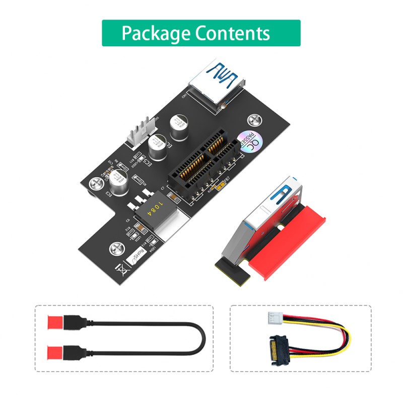 PCI-E Riser Card in use