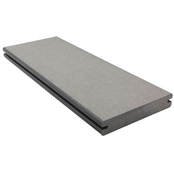 Quality 134x24mm Grey 38% HDPE Solid Composite Deck Boards UV Resistant for sale