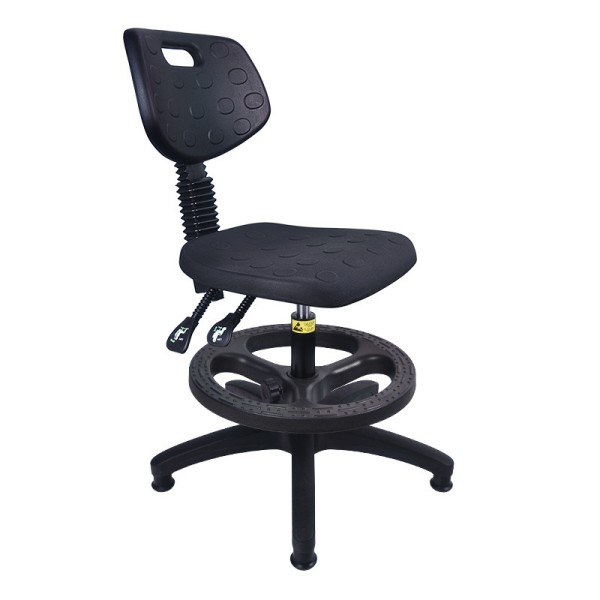 Quality 400mm Seat Laboratory Anti Static Office Chair PU Foaming Chairs Adjustable Backrest for sale