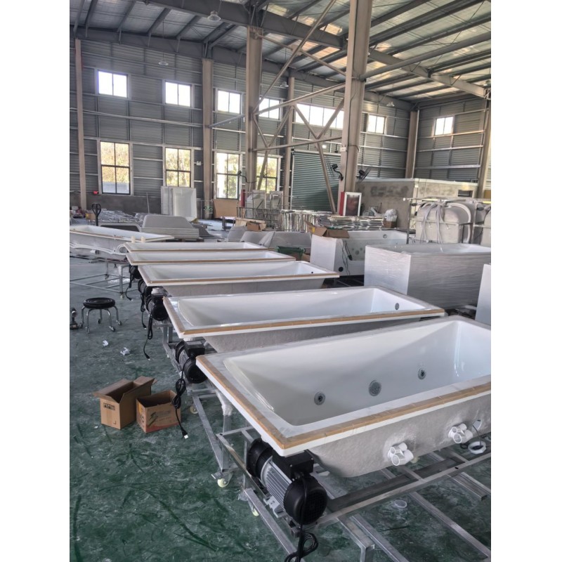 Rectangular 1700mm Hydro Massage Acrylic Bathtub Assembled Panels