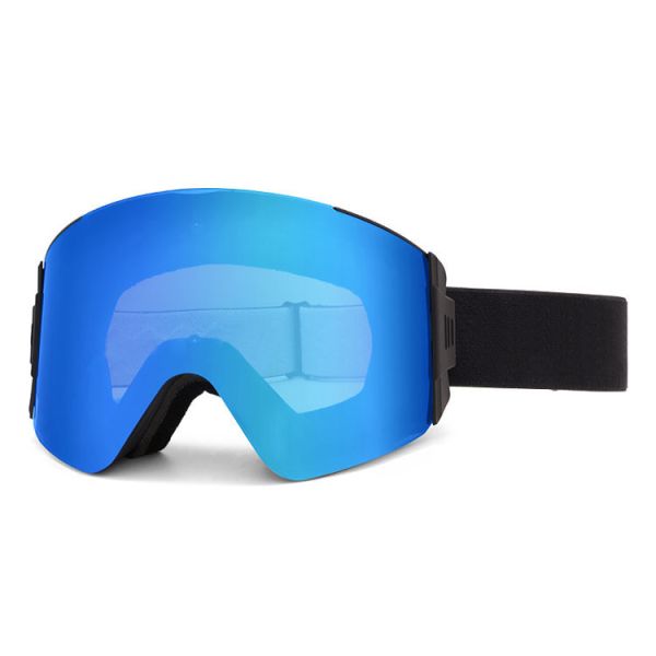 Quality Logo Customized Logo Removable Nose Guard Magnetic Heated Ski Goggles with Side for sale