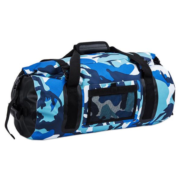 Quality Multifunctional Water Resistant Duffel Bag Blue Large Capacity 45L Cylinder for sale