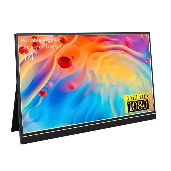 Quality 300cd/M2 Multiple OSD Language 1920*1080 14 Inch Portable Monitor for sale