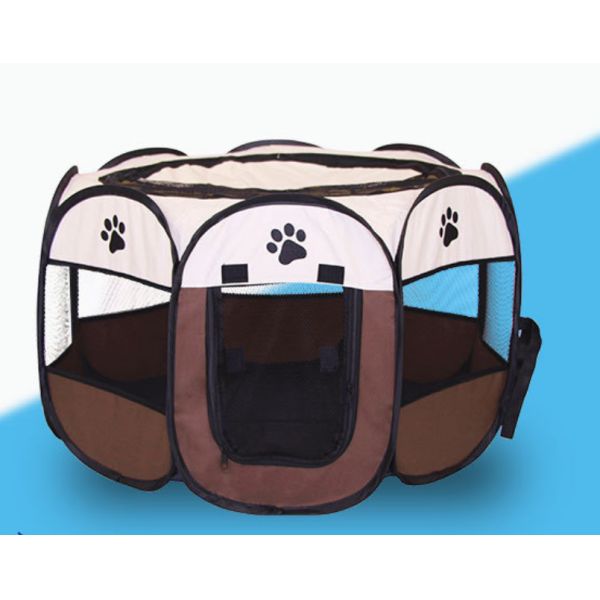 Quality 114cm 58cm Dog Pen Fence Panels Breathable Octagonal With Carrying Bag for sale
