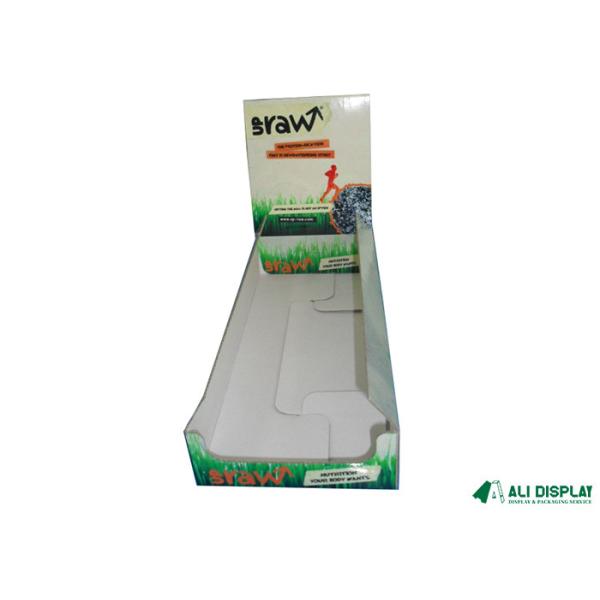 Quality CCNB Green Cosmetic Display Boxes Pdq 450mm Counter Tool for sale