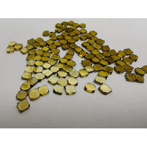 Quality Yellow Single Crystal Lab Grown Diamonds HPHT 3mm - 6mm For Milling Tools for sale