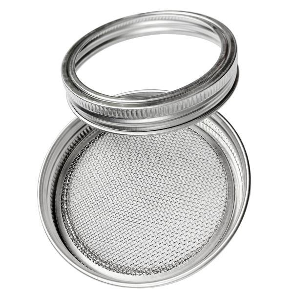 Quality Stainless Steel Strainer Mesh Screen Filter 70mm Seed Sprouting Lids for sale