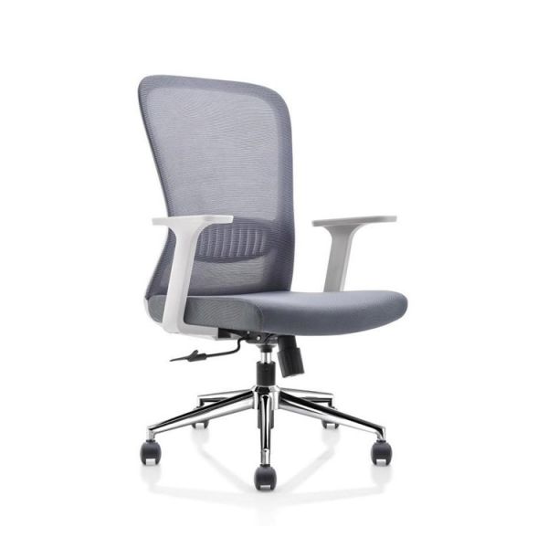Quality Grey White Mesh Office Chair with Height Adjustment Swivel Function and for sale