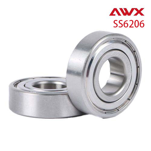 Quality SS 6206-2Z Steel High Precision Ball Bearings Low Friction Pre Lubrication for sale