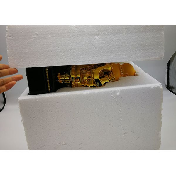 Quality Poly Resin Custom Trophy Cup , Gold Plated Laughing Buddha Religious Crafts for sale
