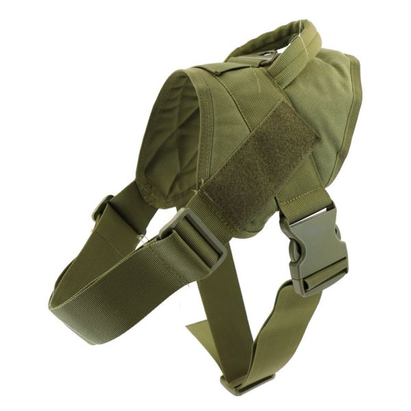 Quality Black Personalized Tactical Dog Harness 90cm 1000D Nylon for sale
