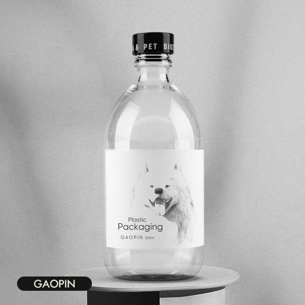 Quality 300ml Plastic Empty Mouthwash Bottle Medicine Conditioner 66.46mm Width for sale