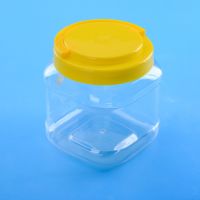 Quality BPA Free 1450ml 131mm Square Plastic Screw Cap Jars for sale