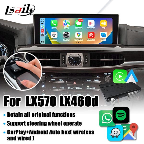 Quality Wireless CarPlay Decoder for Lexus LX LX570 LX460d 2017-2022 Revese Camera Video for sale