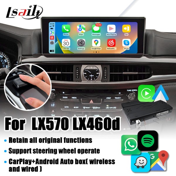 Quality Wireless CarPlay Decoder for Lexus LX LX570 LX460d 2017-2022 Revese Camera Video Interface for sale