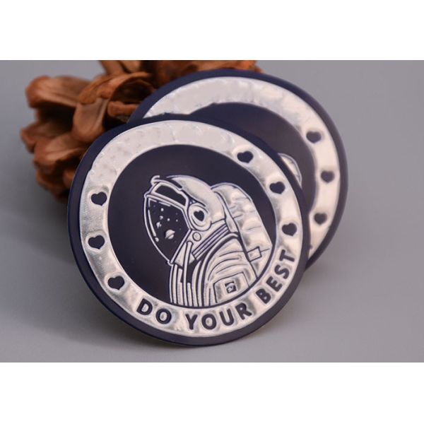 Quality Garment TPU Printed Label With Reflective Silver Logo And Foam for sale