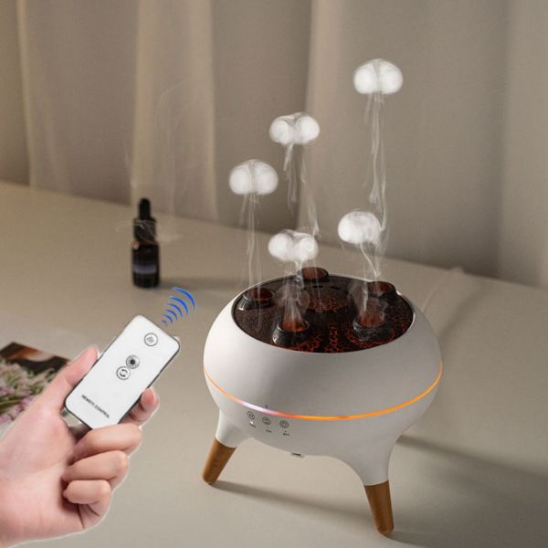 Quality Humidifier Manufacturer Remote Control Colorful Jellyfish Essential Oil Aromatherapy Diffuser With LED Light for Household Hotel Use for sale