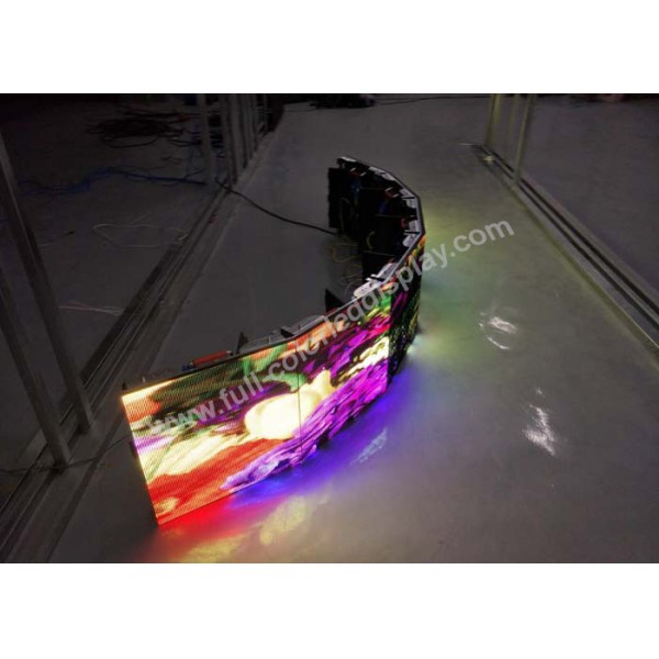 Quality Inner arc outer curved outdoor LED video wall screen , stage background screen for sale