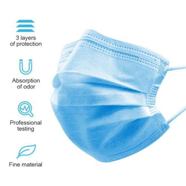Quality Breathable Non Woven Face Mask Meltblown Non Woven Fabric Face Mask for sale